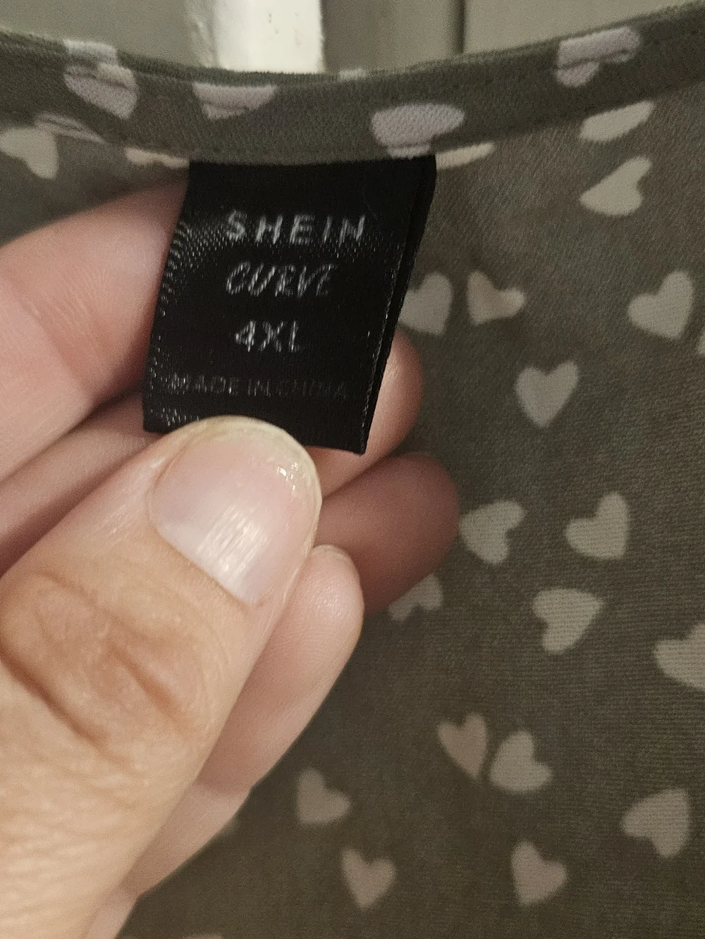 SHEIN | Dresses | Shein Olive Green Dress With White Heart Print | Poshmark